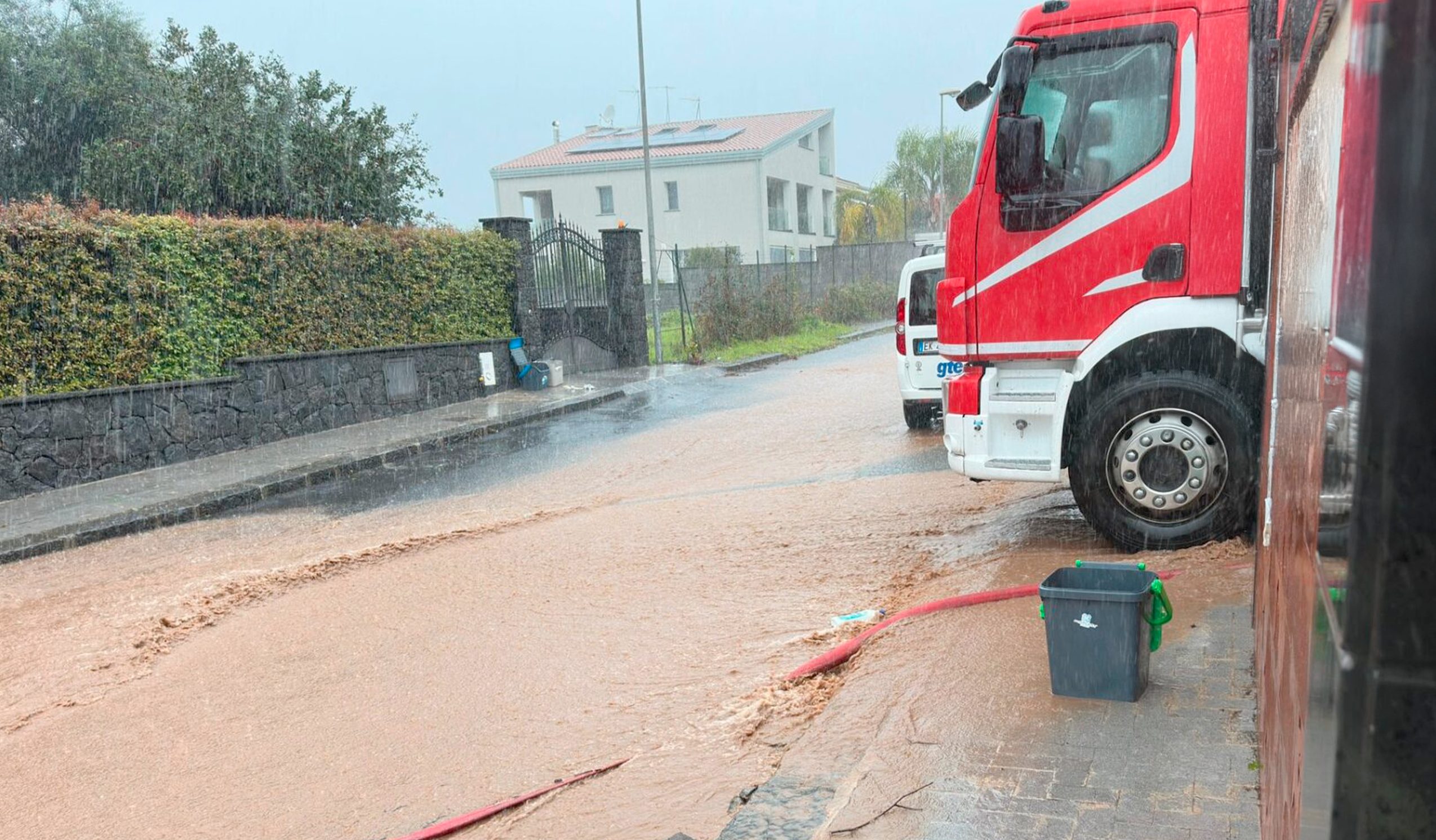 Flood in Sicily, affected area of Giarre in the province of Catania ...