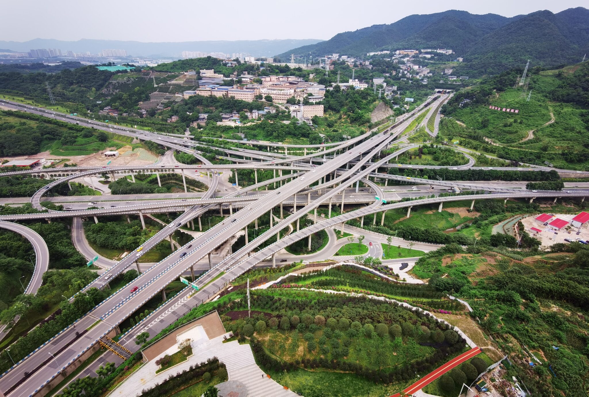 The most complex road interchange in the world is located in China and ...