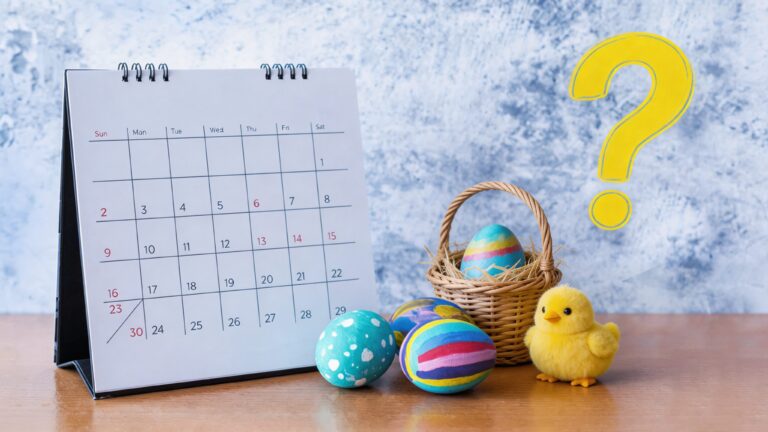 Because Easter changes date every year and in 2026 it falls on April 5 ...