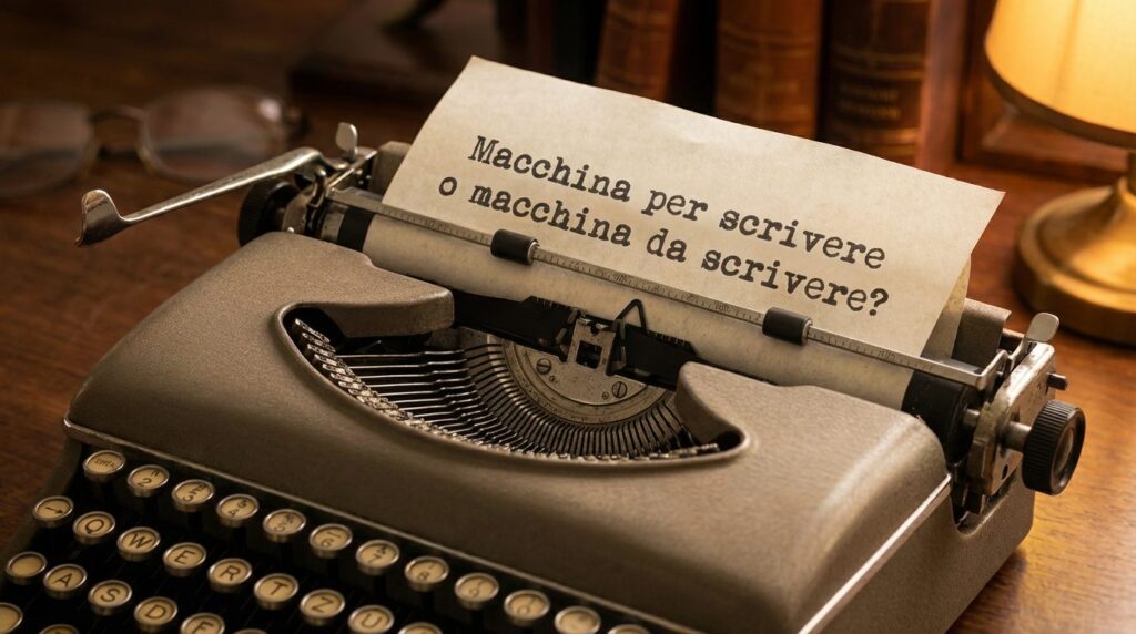 We say "typewriter" or "typewriter": when the two prepositions are used