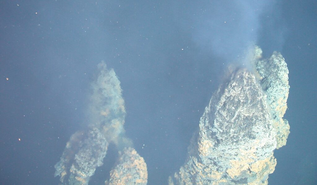 Hydrothermal activity detected in the Enmedio volcano at 1600 m depth ...